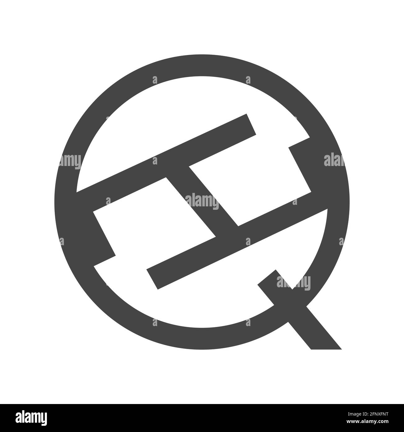 QH, HQ, Q AND H Abstract initial monogram letter alphabet logo design ...