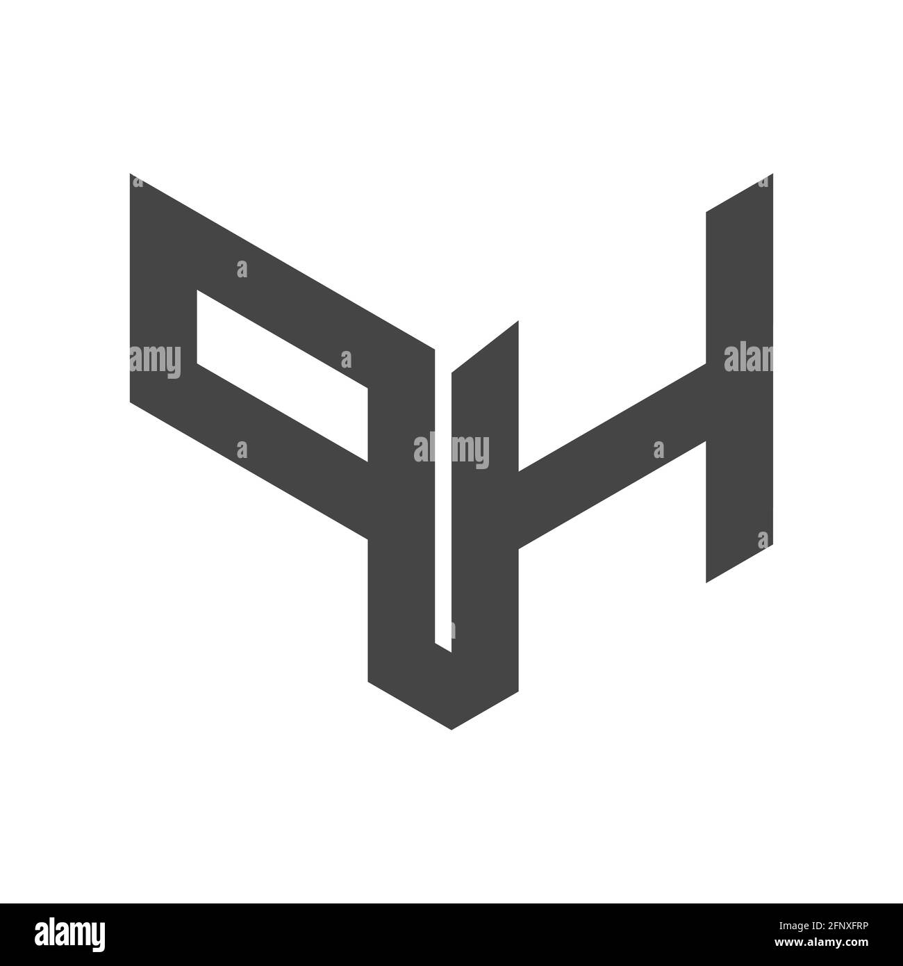 QH, HQ, Q AND H Abstract initial monogram letter alphabet logo design ...