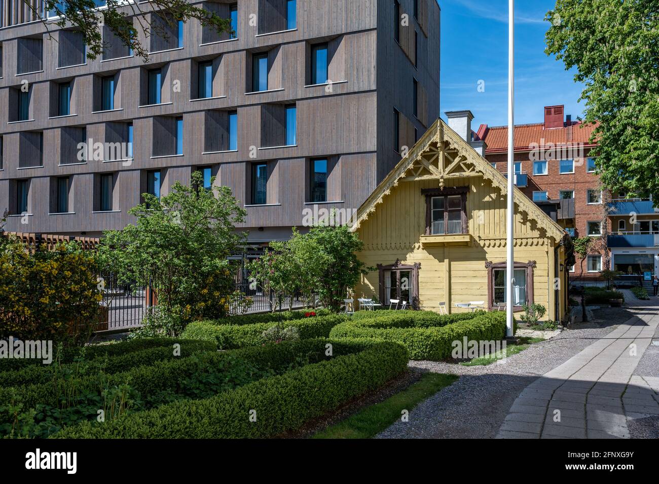 The old horse drivers house from the 18th century at historic street ...