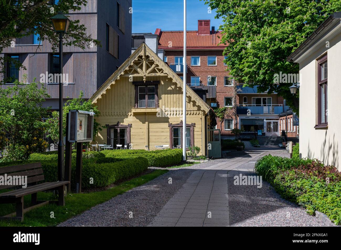 The old horse drivers house from the 18th century at historic street ...