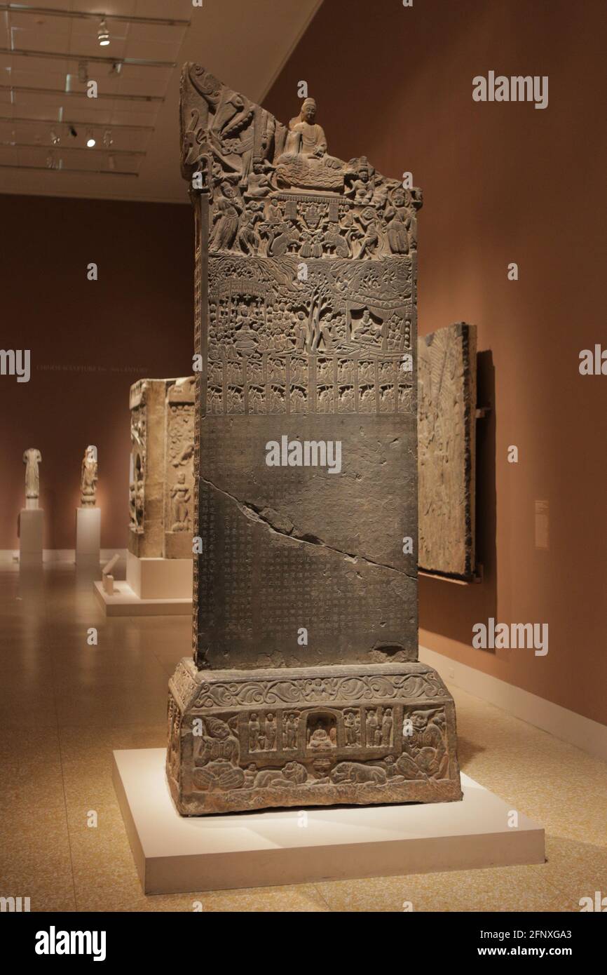 New York, USA, 1.09.2019 - Metropolitan Museum of Art ancient Buddhist ...