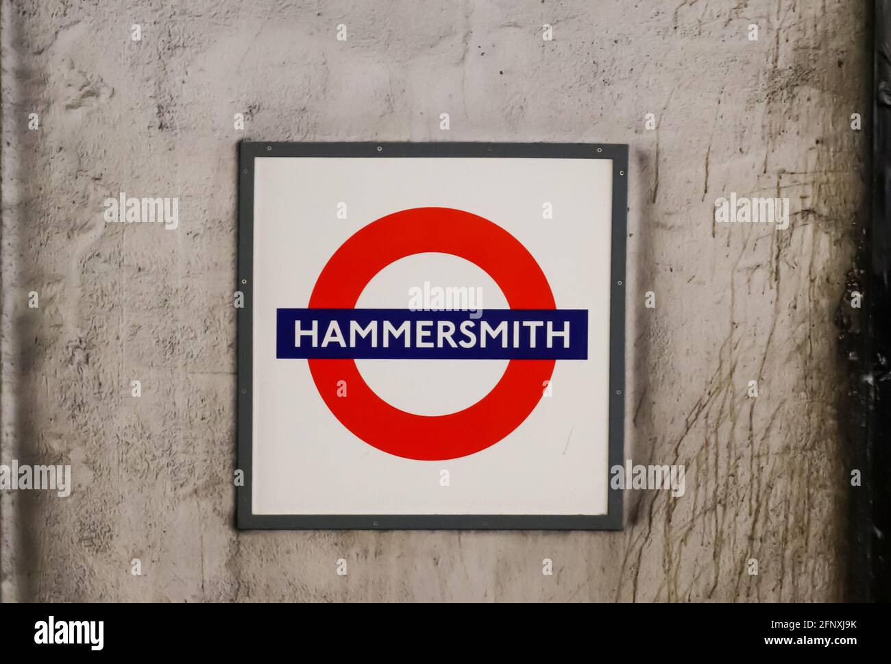Station sign of the London underground tube in a close up view Stock ...