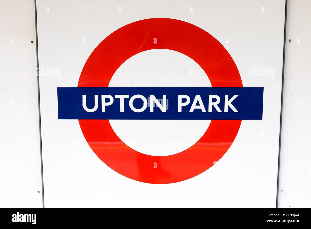 Station sign of the London underground tube in a close up view Stock ...