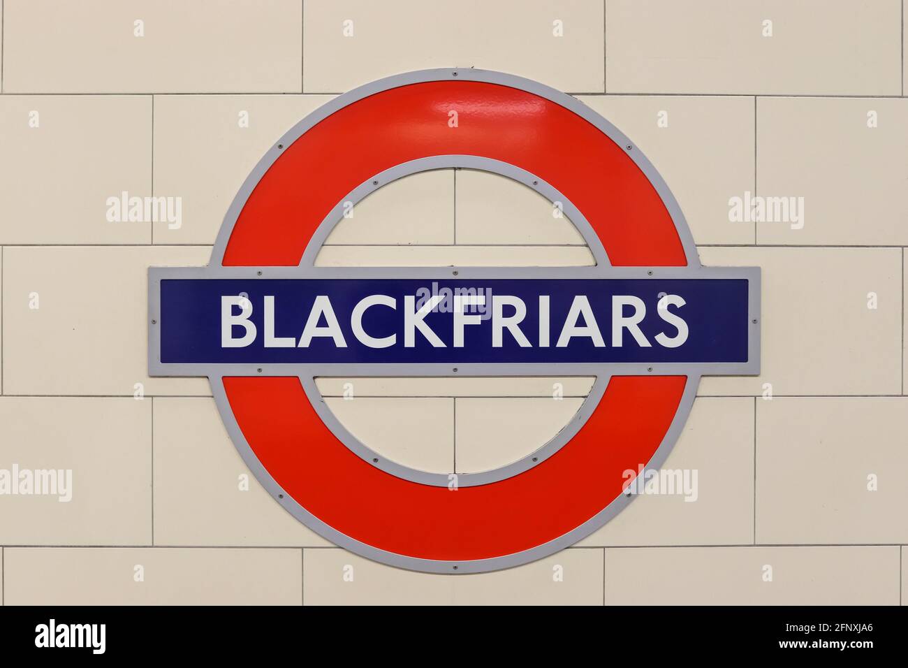 Station sign of the London underground tube in a close up view Stock ...