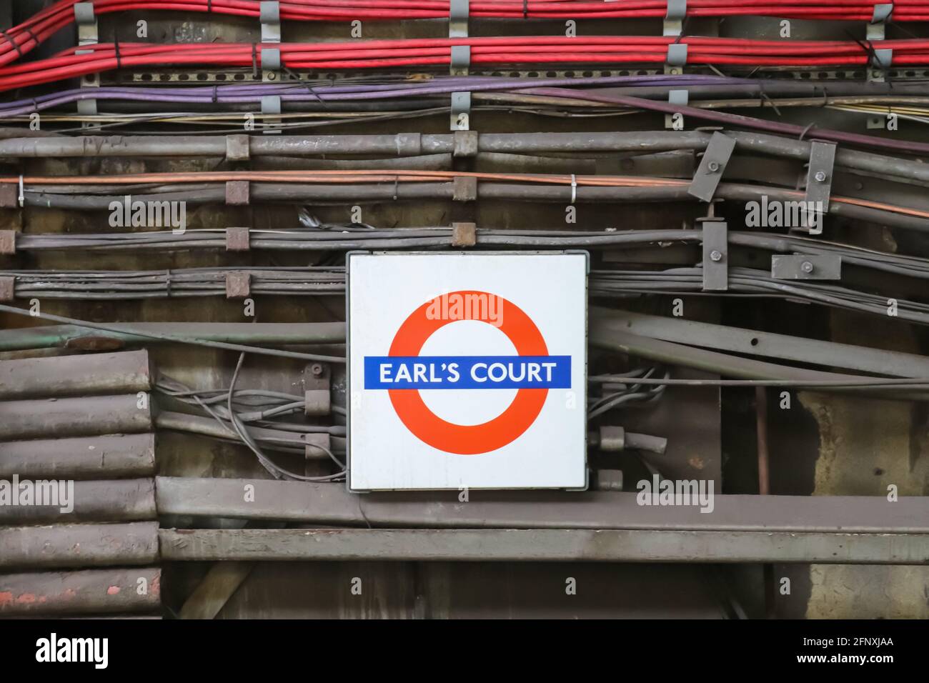 Station sign of the London underground tube in a close up view Stock ...