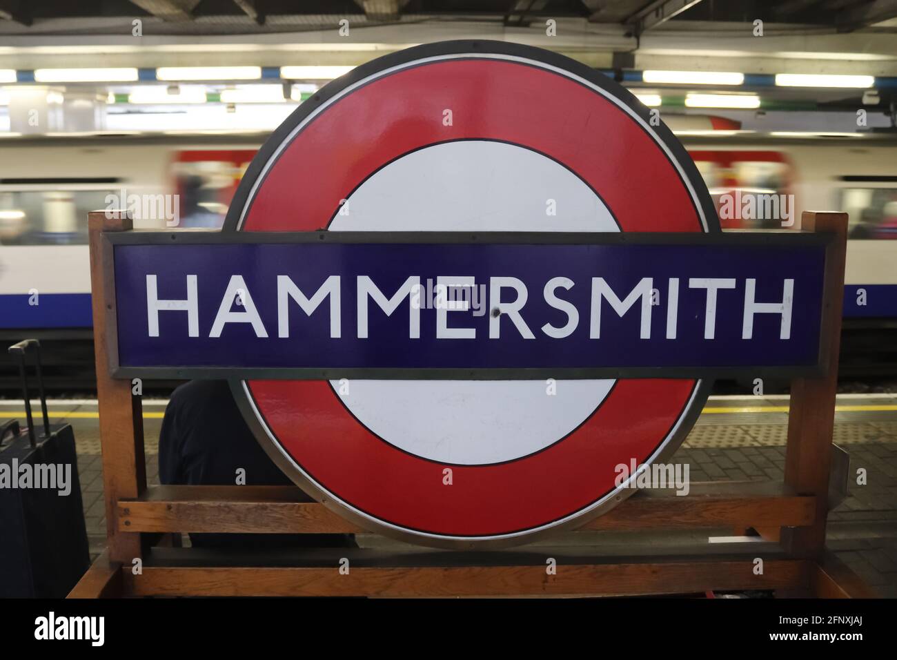 Station sign of the London underground tube in a close up view Stock ...