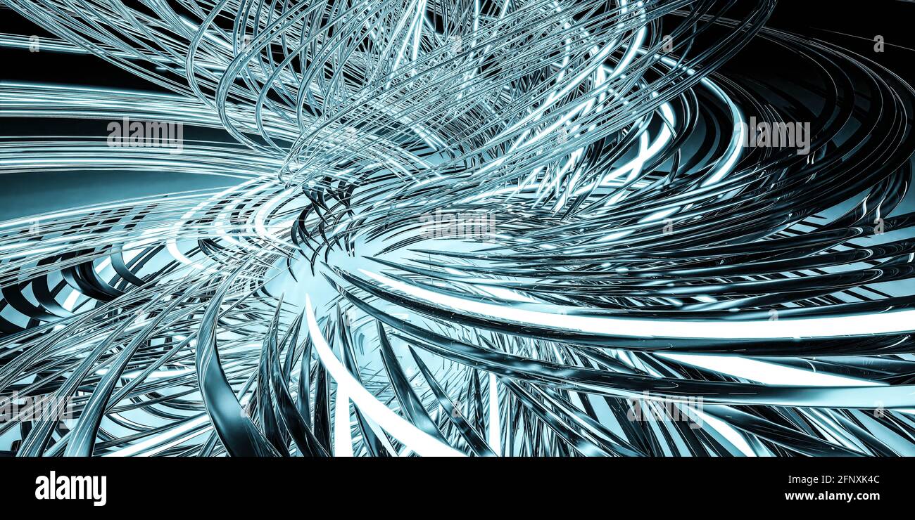 abstract futuristic neon rotating geometric object wallpaper 3d render ...