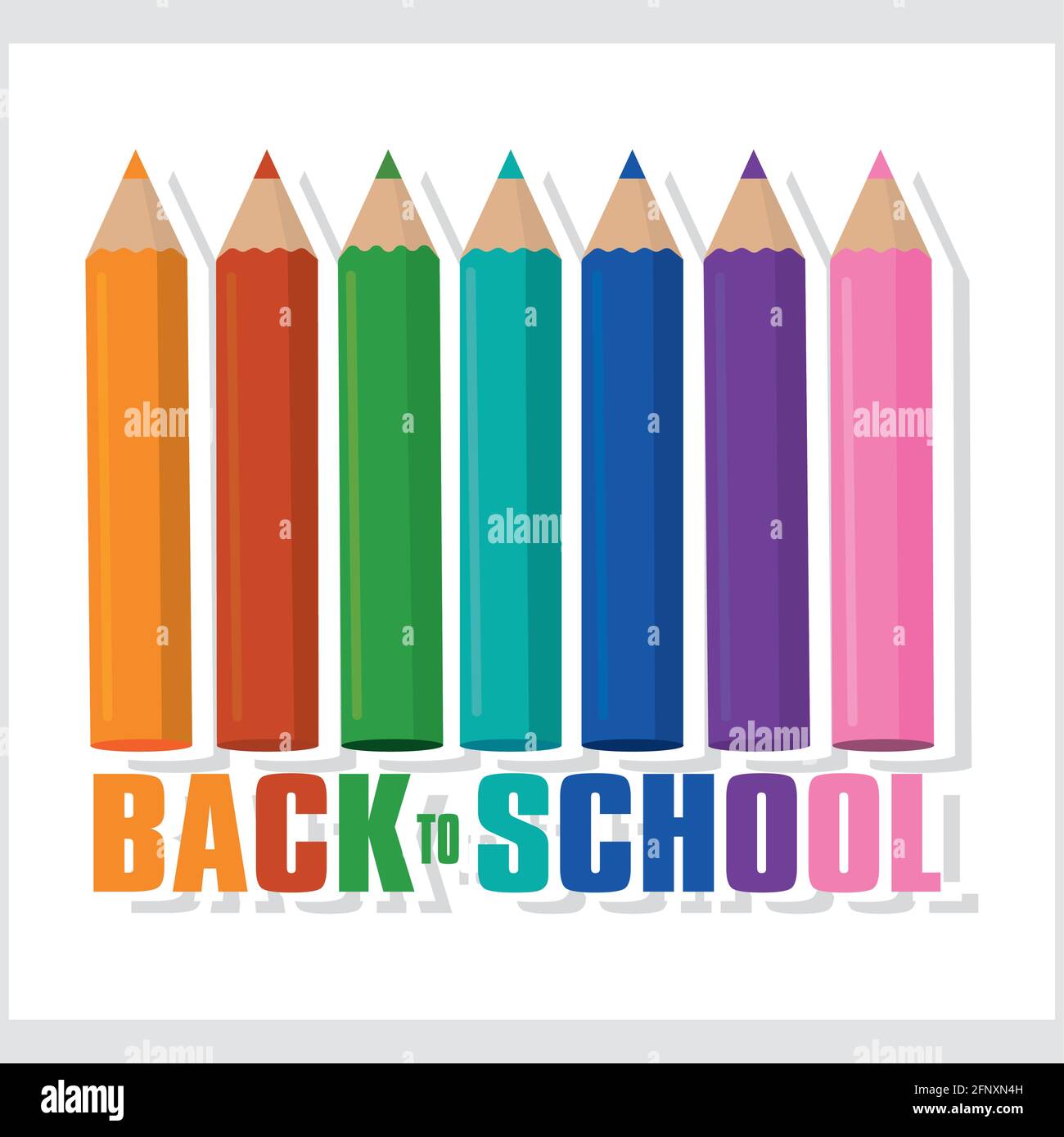 Colored pencils Back to school Vector illustration Stock Vector Image ...