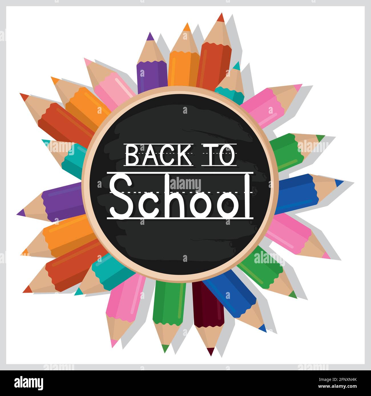 Colored pencils Back to school Vector illustration Stock Vector Image ...