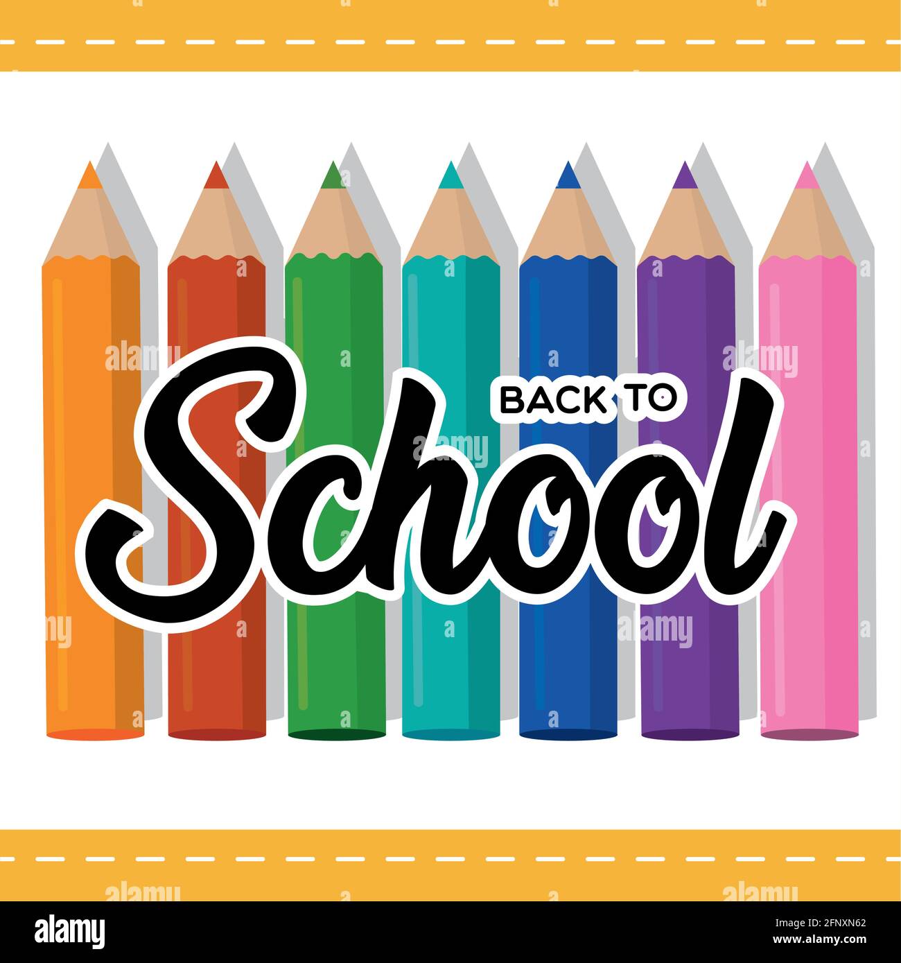 Colored pencils Back to school Vector illustration Stock Vector Image ...