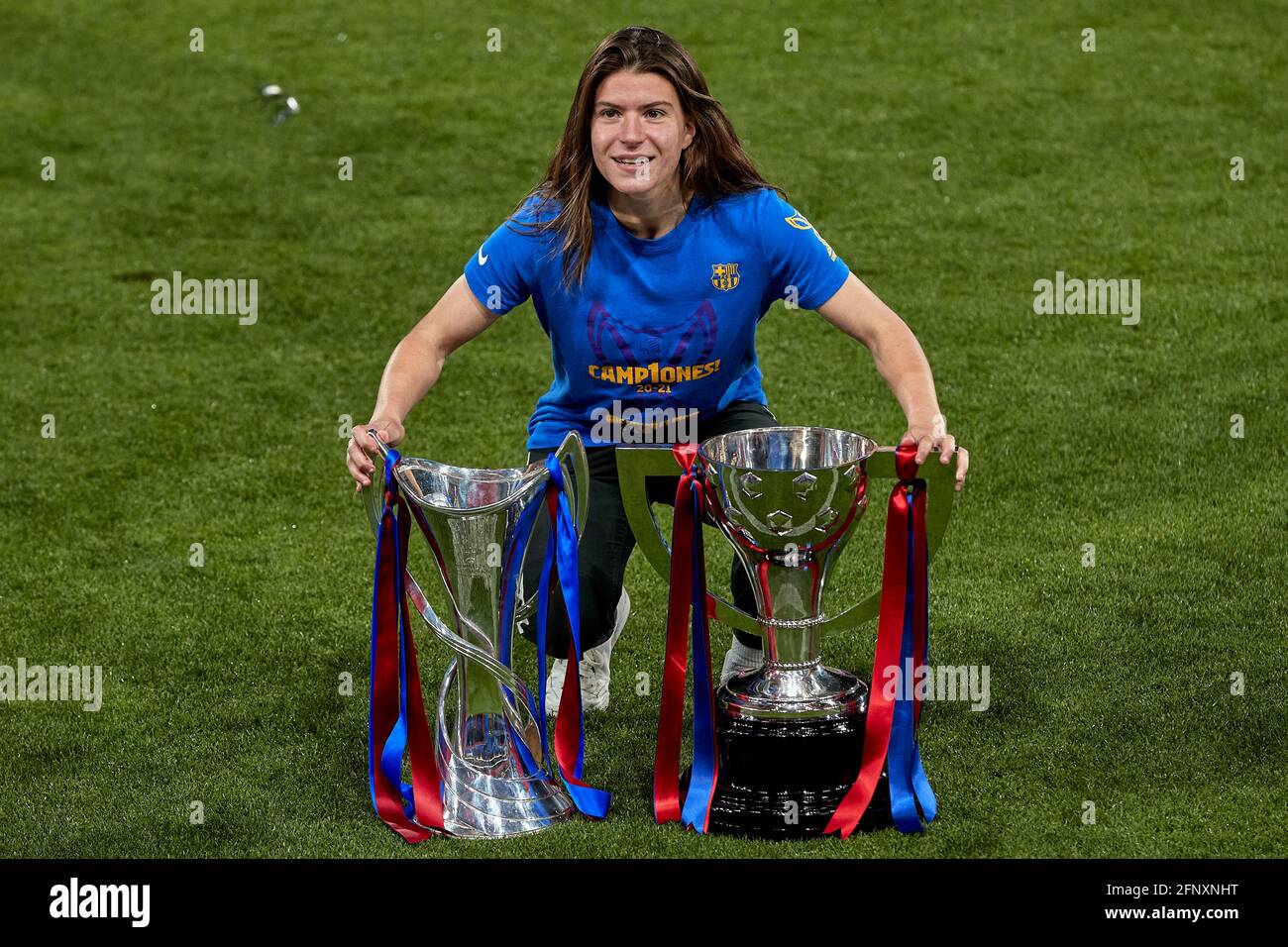 Barcelona, Spain. 19th May, 2021. Gemma Font of FC Barcelona celebrate ...