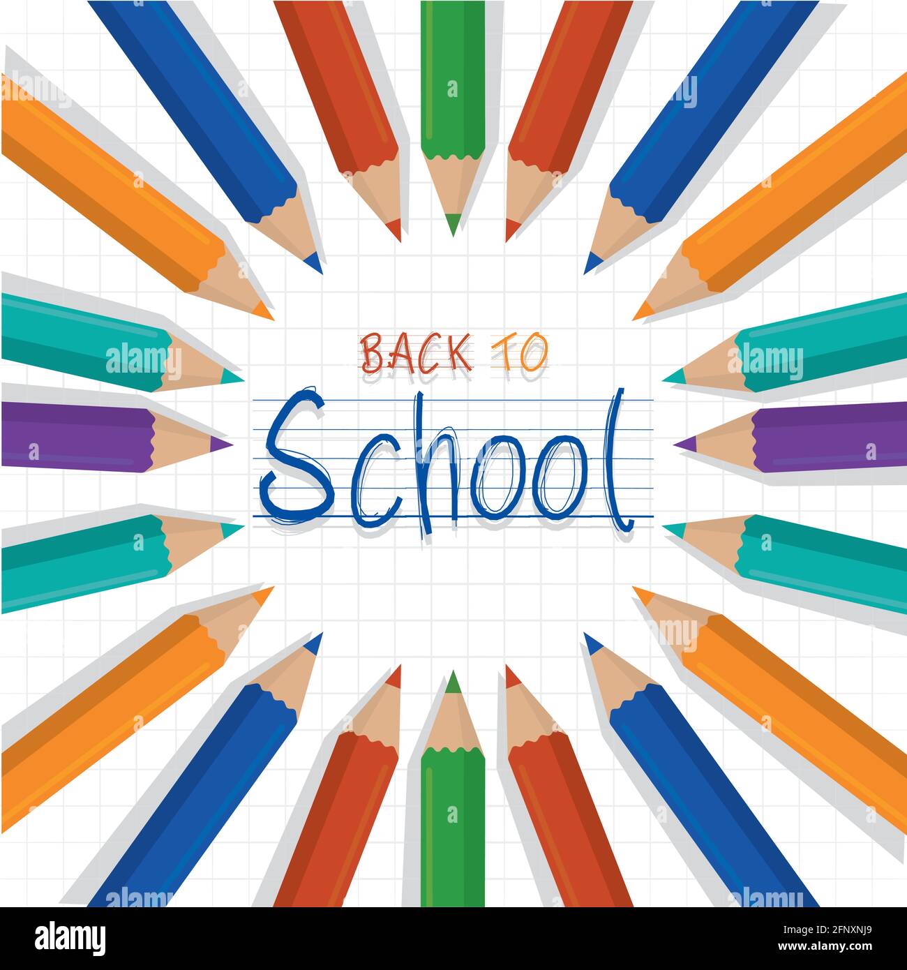 Colored pencils Back to school Vector illustration Stock Vector Image ...
