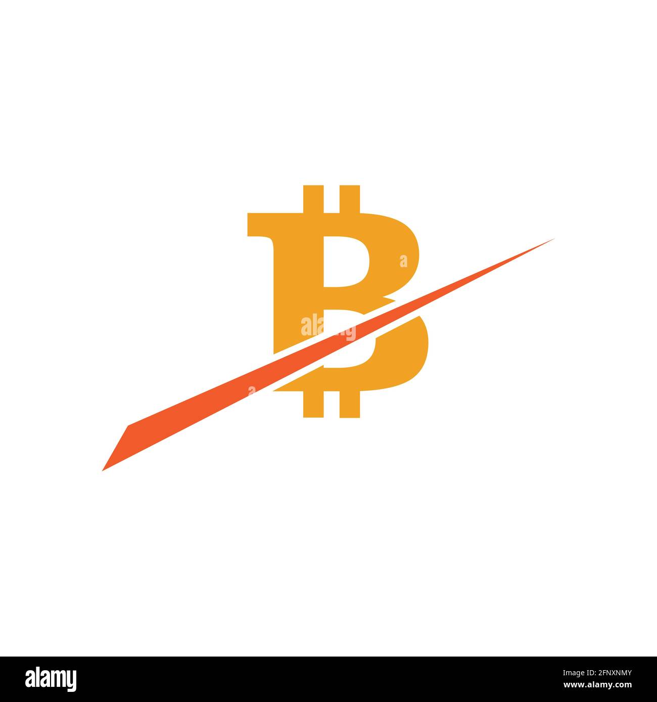 Vector illustration Bitcoin crypto currency logo design Stock Vector ...