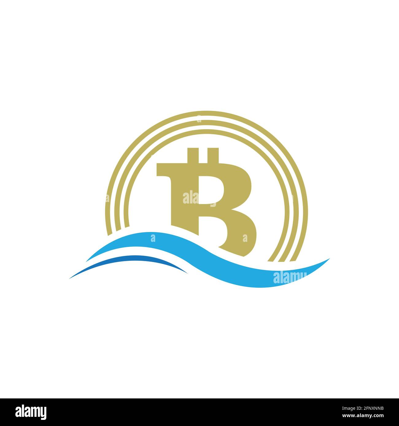 Vector illustration Bitcoin crypto currency logo design Stock Vector ...