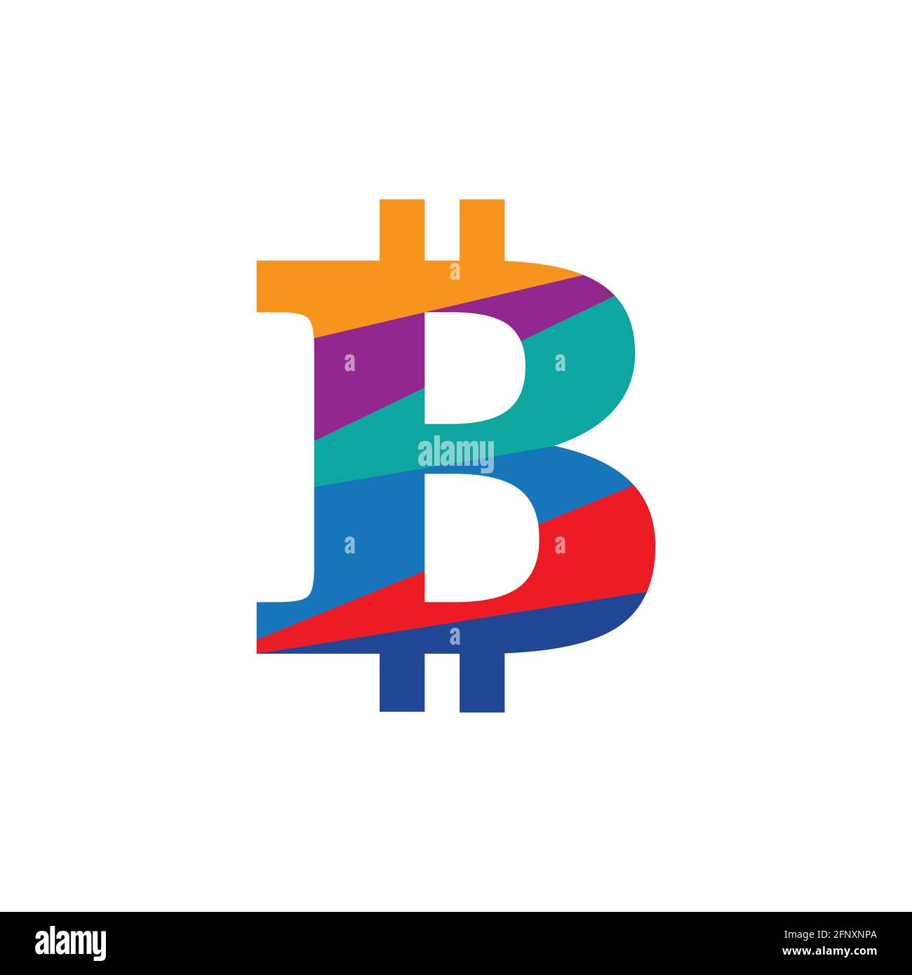Vector illustration Bitcoin crypto currency logo design Stock Vector ...