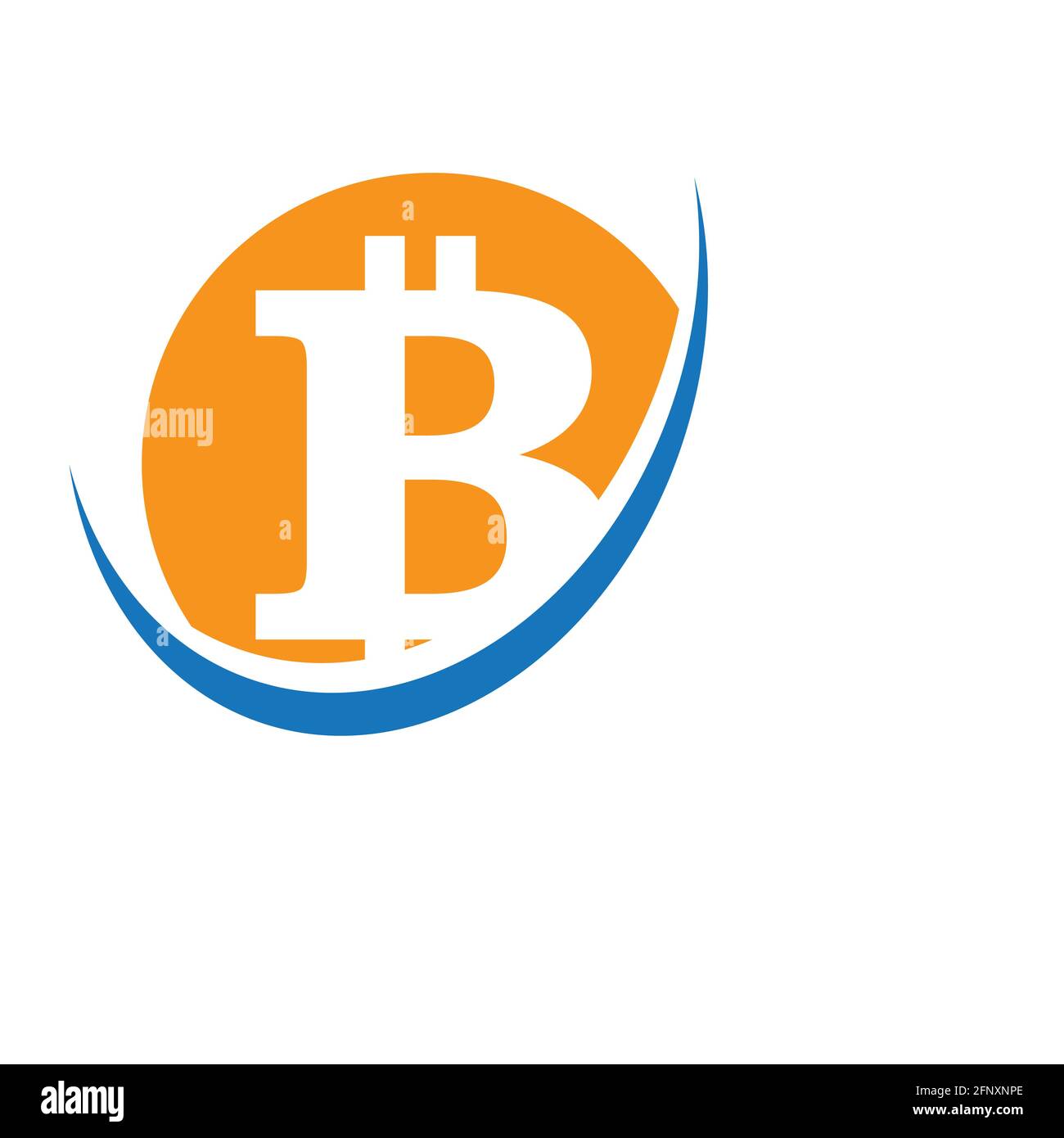 Vector illustration Bitcoin crypto currency logo design Stock Vector ...