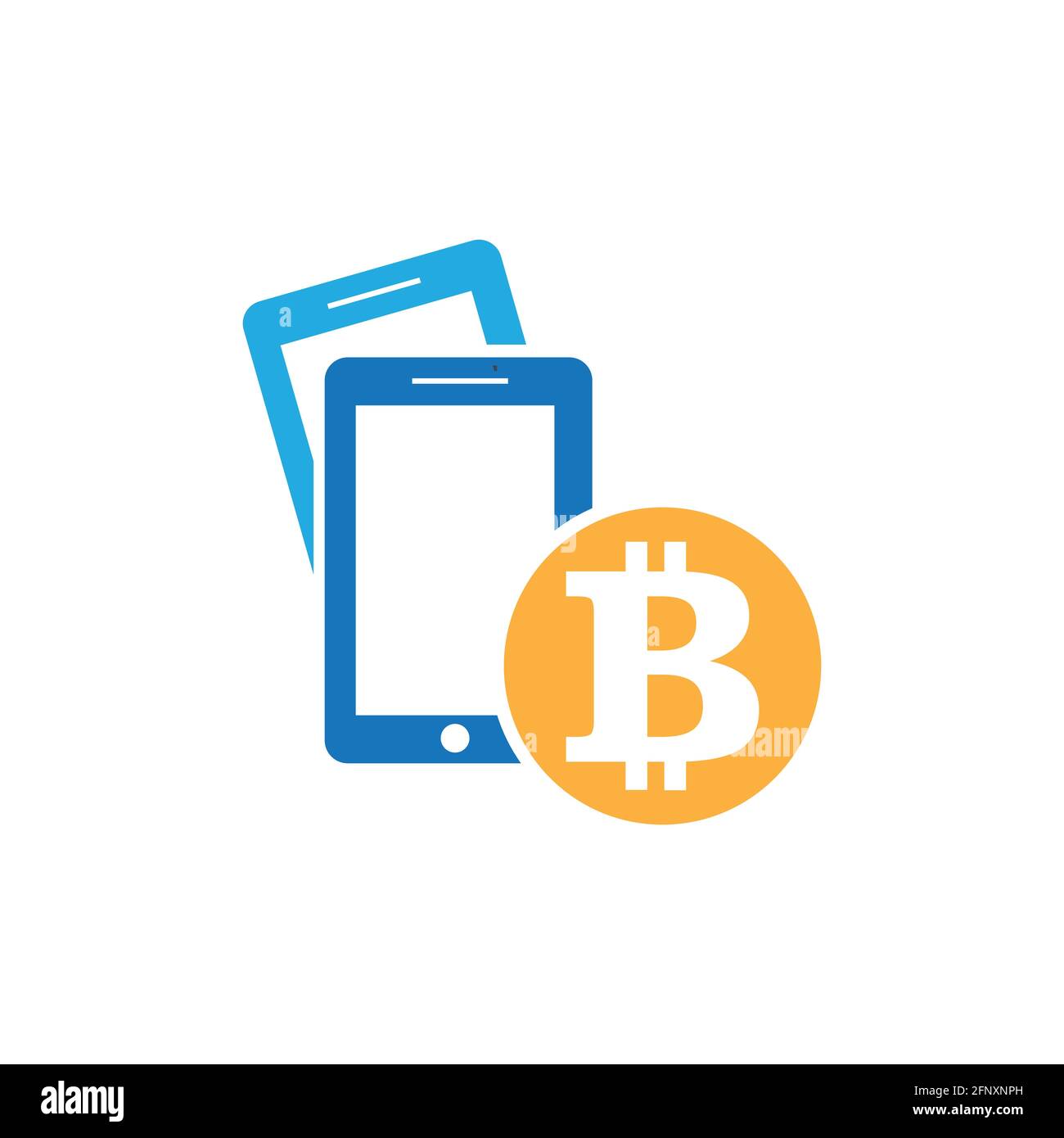 Vector illustration Bitcoin crypto currency logo design Stock Vector ...