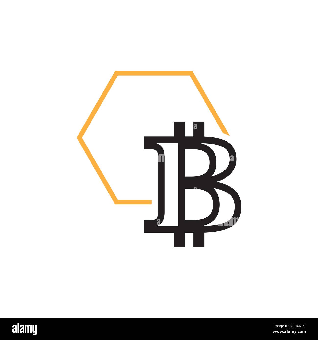 Vector illustration Bitcoin crypto currency logo design Stock Vector ...