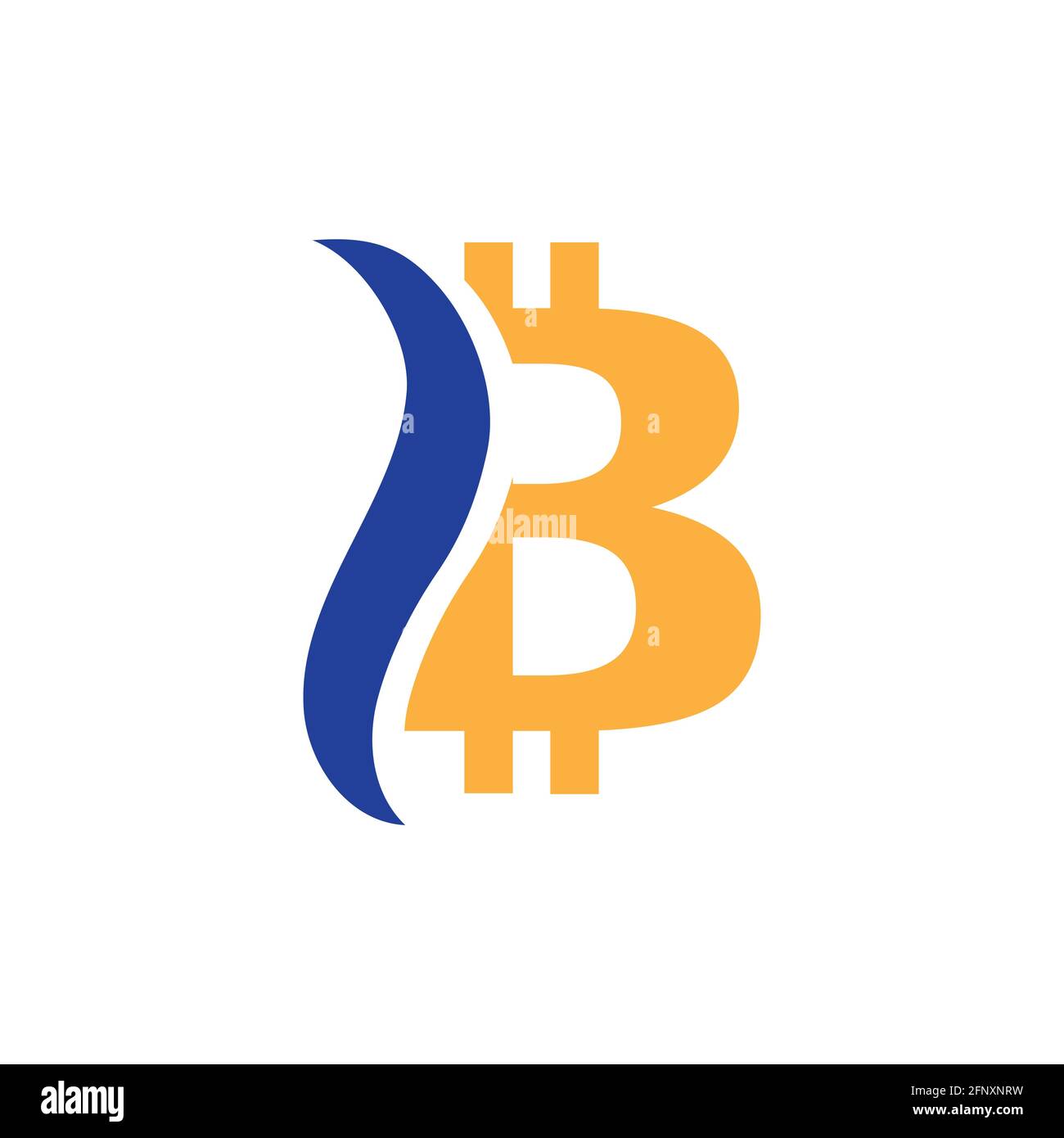 Vector illustration Bitcoin crypto currency logo design Stock Vector ...