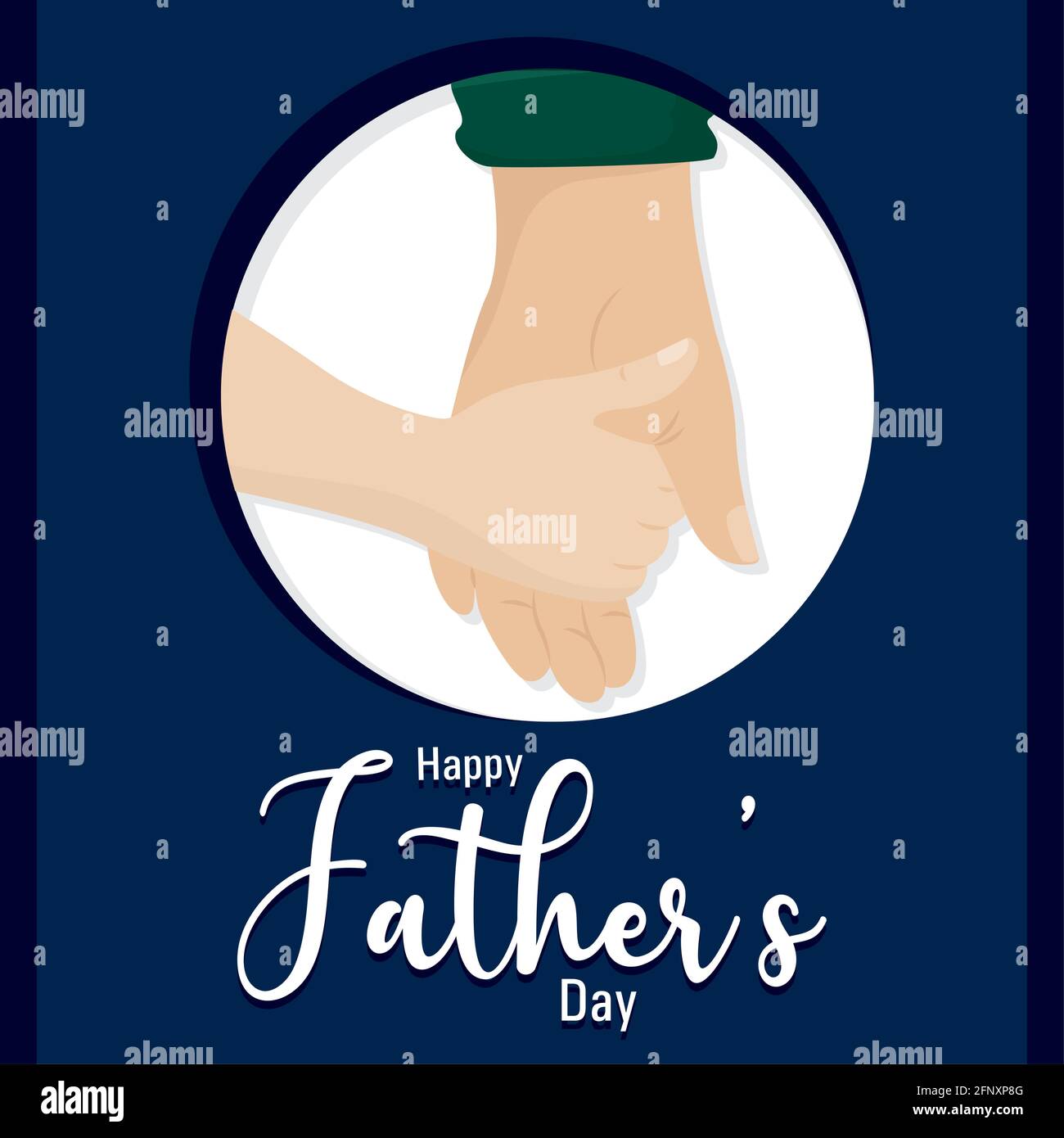 Happy father day card Hands of boy and man Vector illustration Stock ...