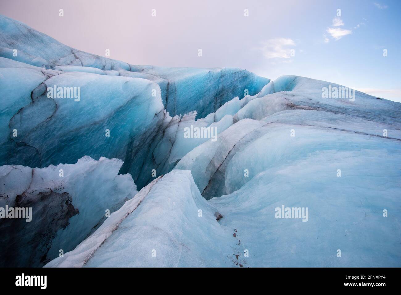 Detail Icelandic glacier image bright blue glacier abstract closeup ...