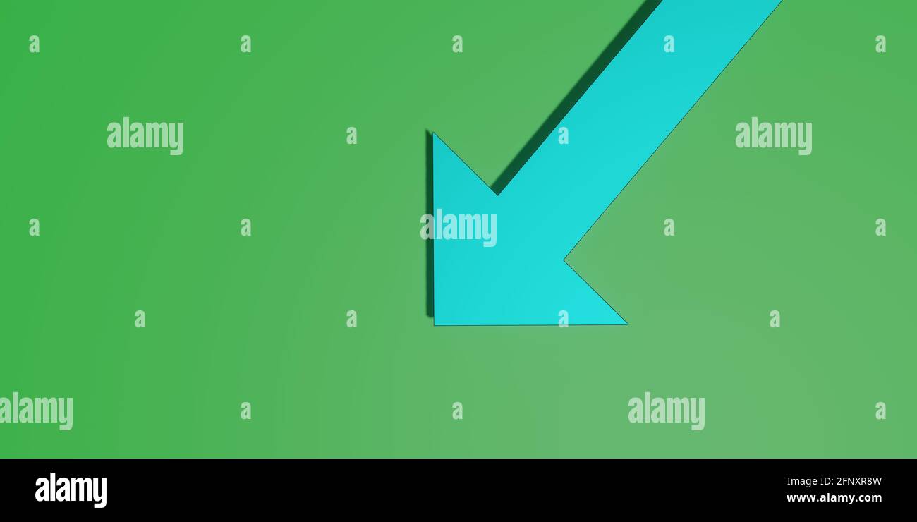 arrow pointing down . Stock market correction symbol . Price collapse ...