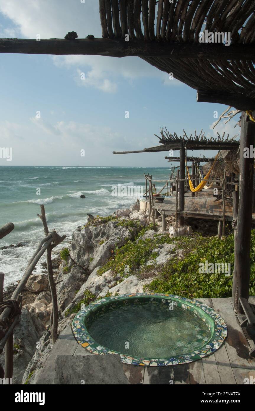 Azulik hotel, Tulum, Mexican Caribean Stock Photo - Alamy