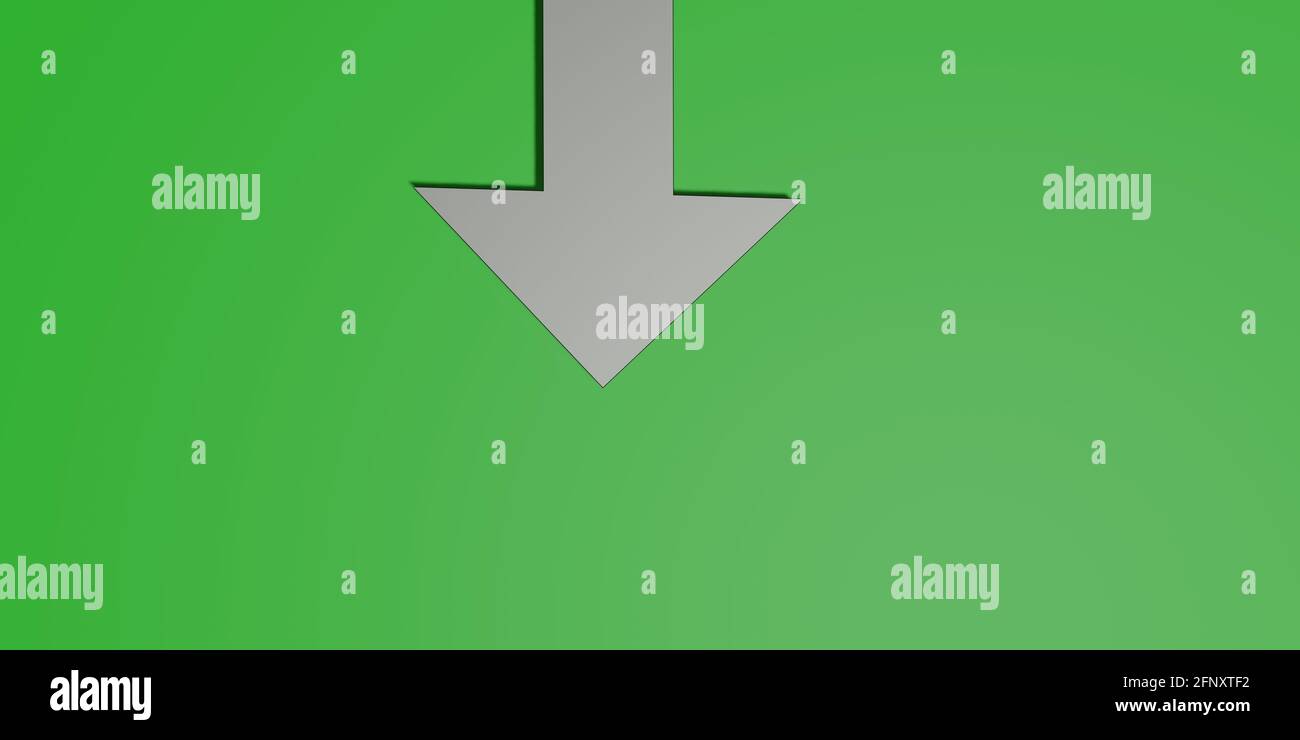arrow pointing down . Stock market correction symbol . Price collapse ...