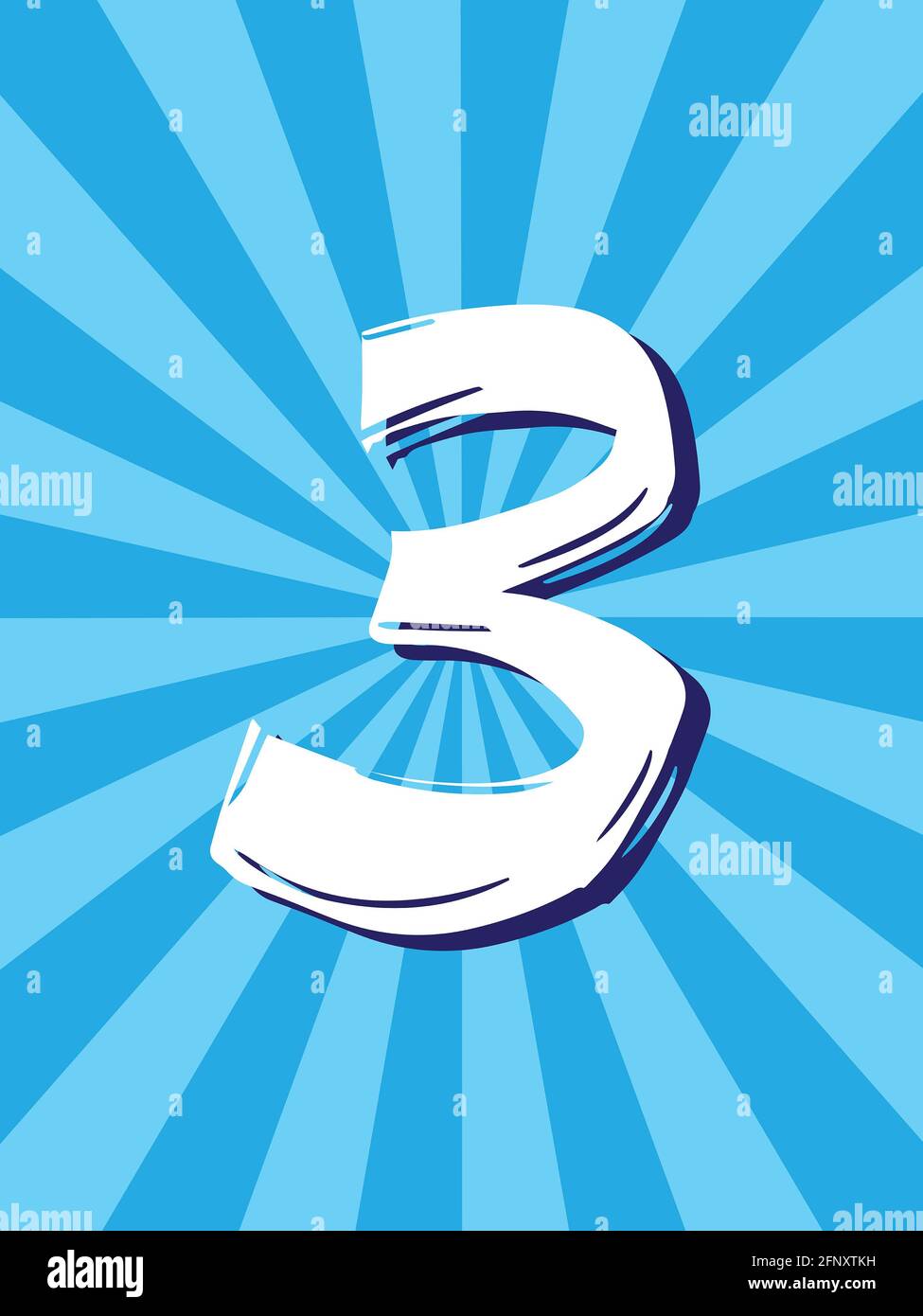 Number inside a blue radial pattern. great for backgrounds or ...