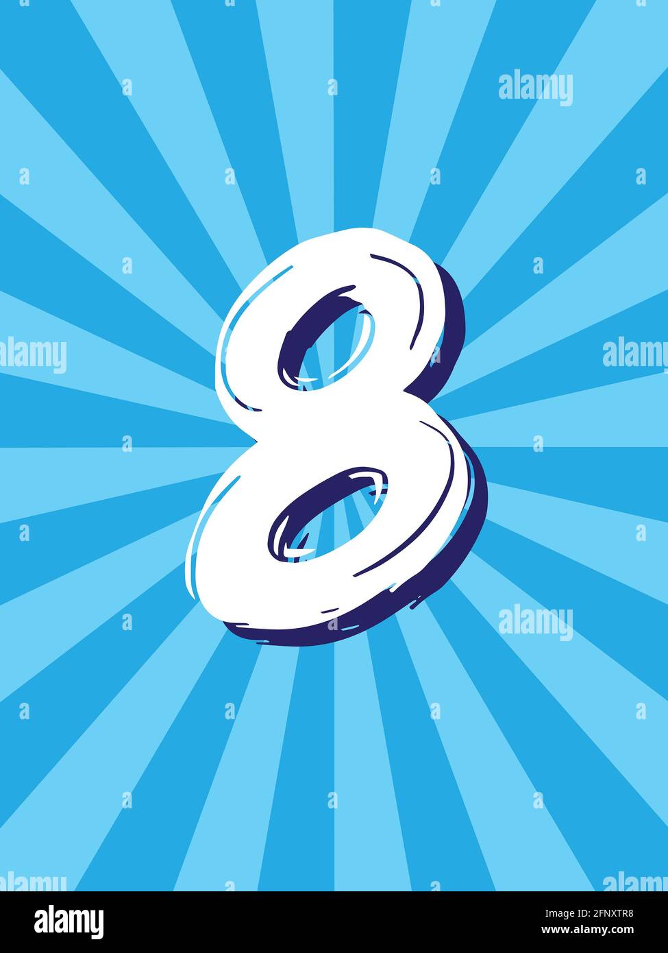 Number inside a blue radial pattern. great for backgrounds or ...