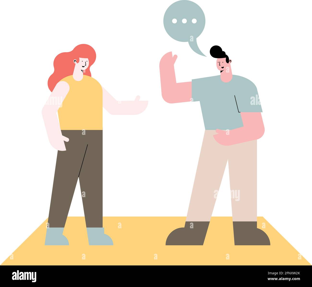 couple talking everyday life activities Stock Vector Image & Art - Alamy
