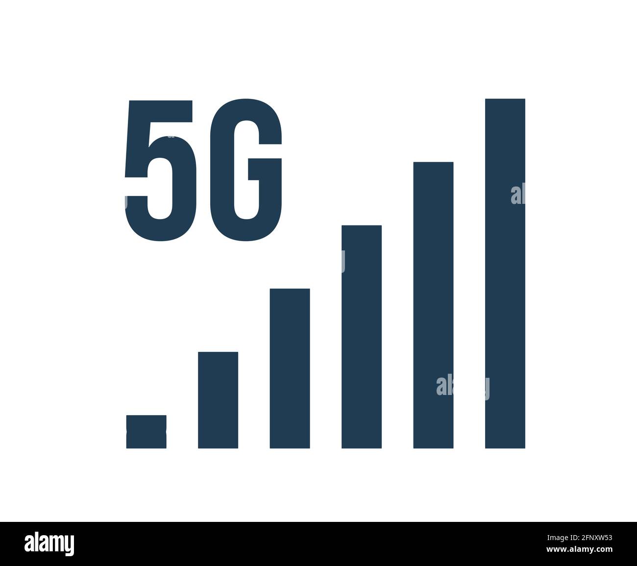 5G signal icon bars. Network mobile wireless 5g symbol Stock Vector ...