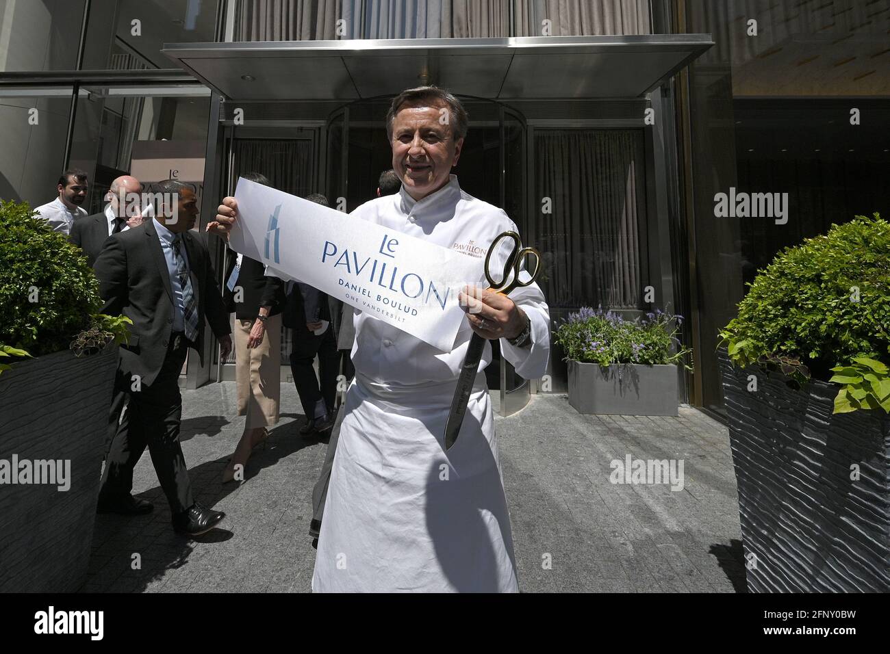 French Chef Daniel Boulud attends the ribbon cutting ceremony for the ...