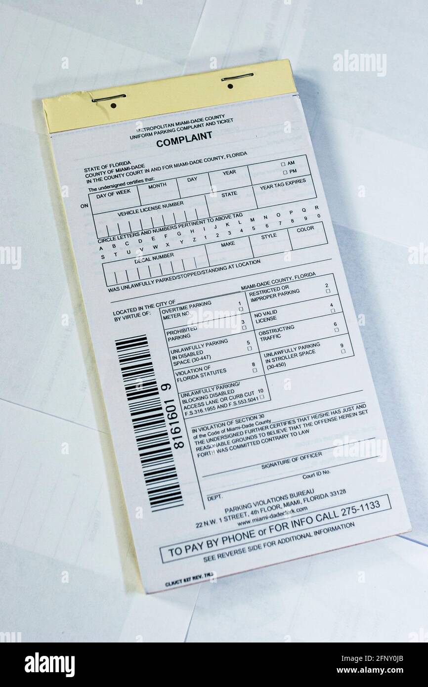 Police Ticket Us High Resolution Stock Photography and Images - Alamy