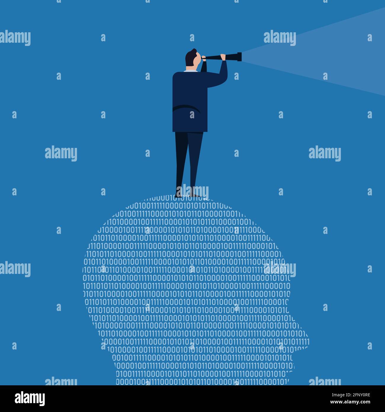 digital vision looking future futuristic leader information technology ...