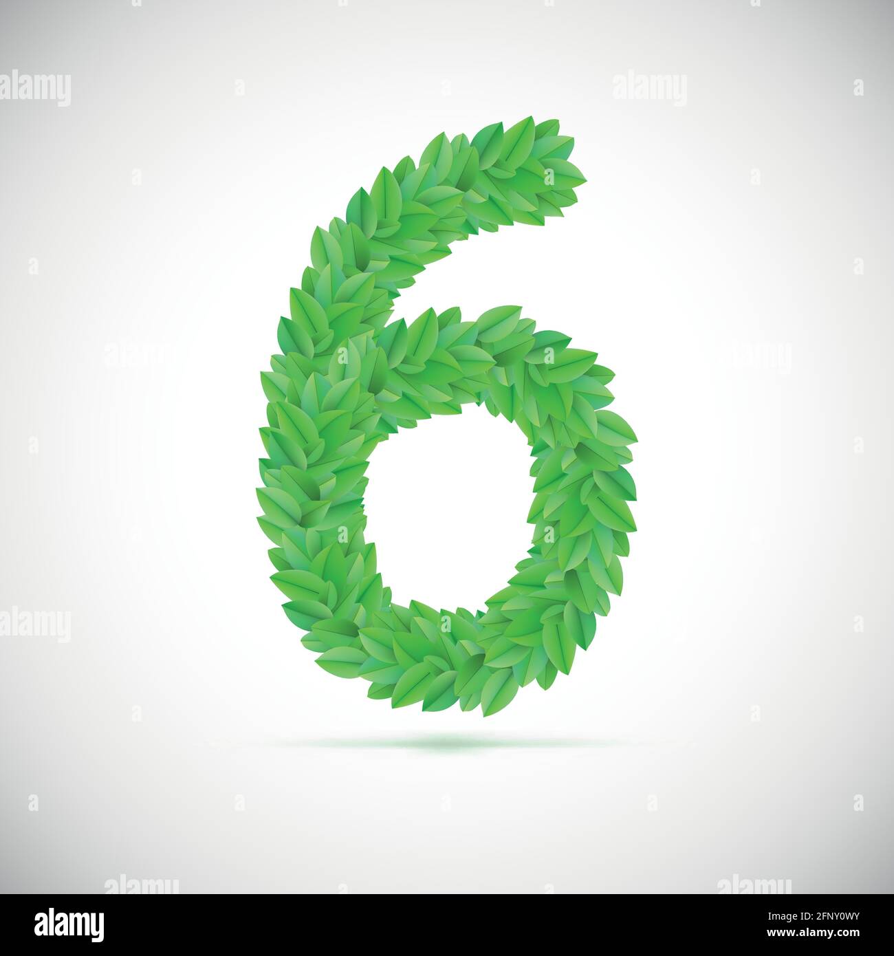 Floral number six design hi-res stock photography and images - Alamy