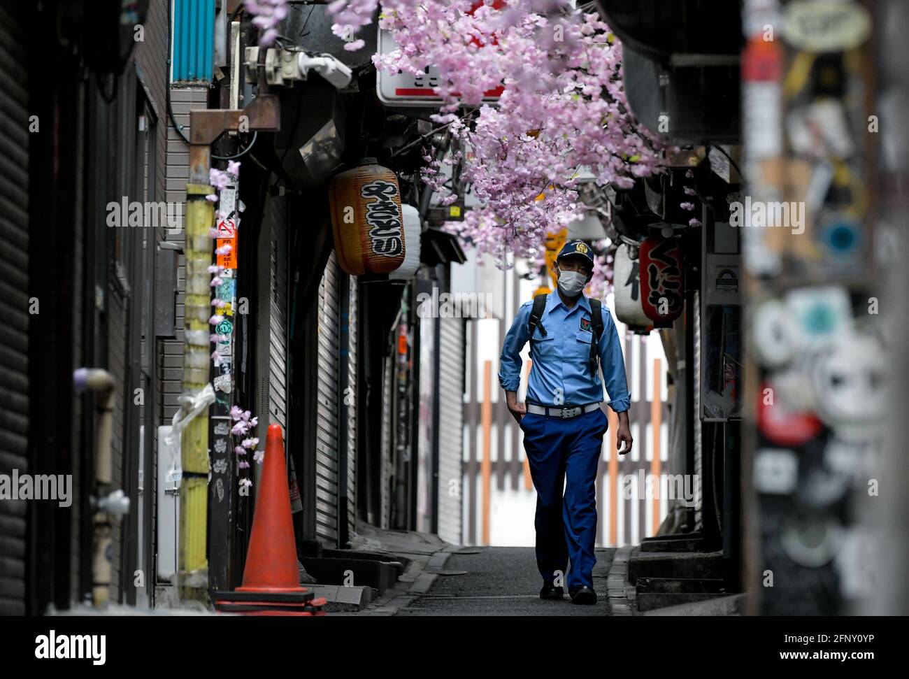 Tokyo, Japan. 19th May, 2021. A person wearing face mask as a ...