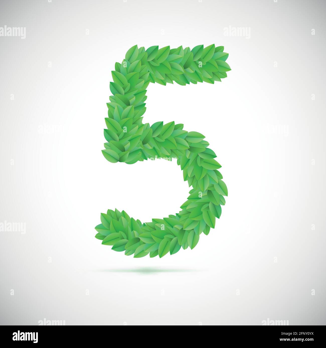 Number 5 leaves Stock Vector Images - Alamy