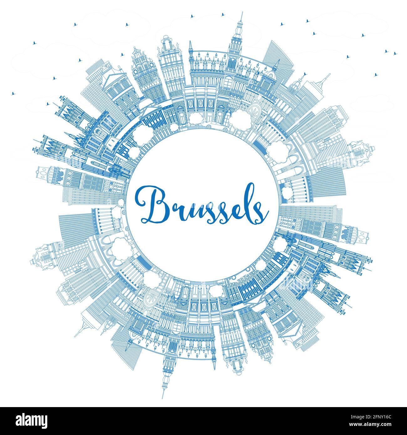 Bruxelles city view Stock Vector Images - Alamy