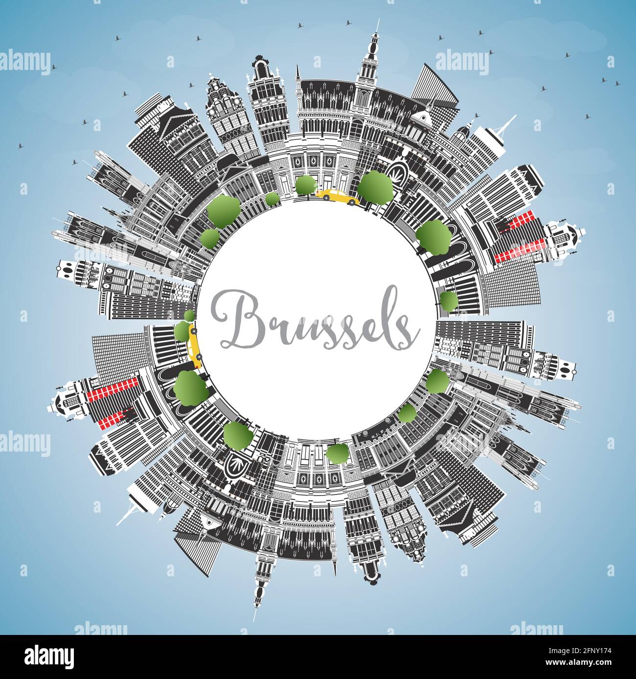 Palace of brussels Stock Vector Images - Alamy