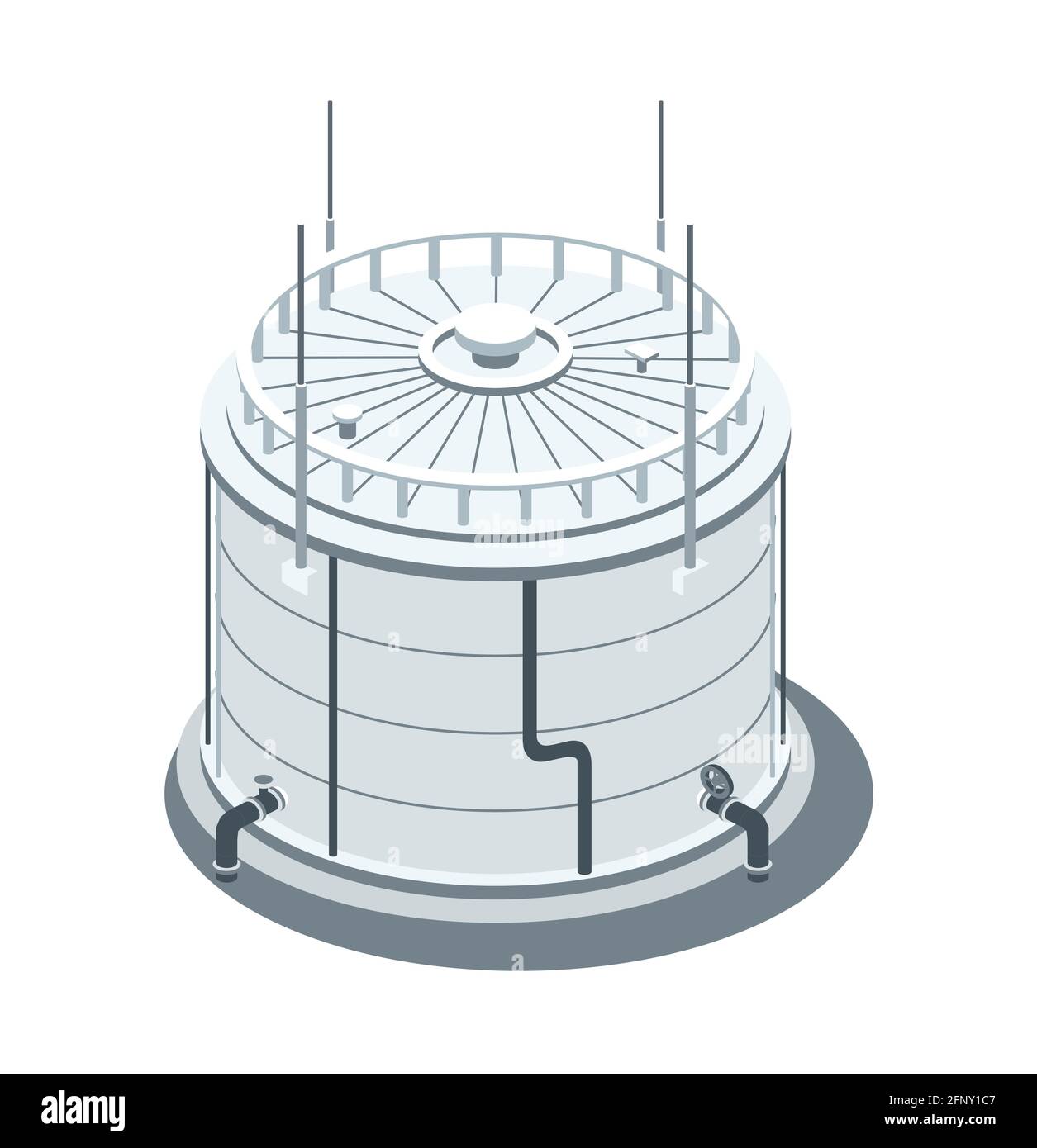 Large industrial liquid tank Cut Out Stock Images & Pictures - Alamy