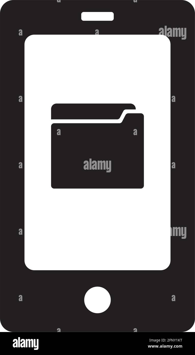 folder in smartphone Stock Vector Image & Art - Alamy