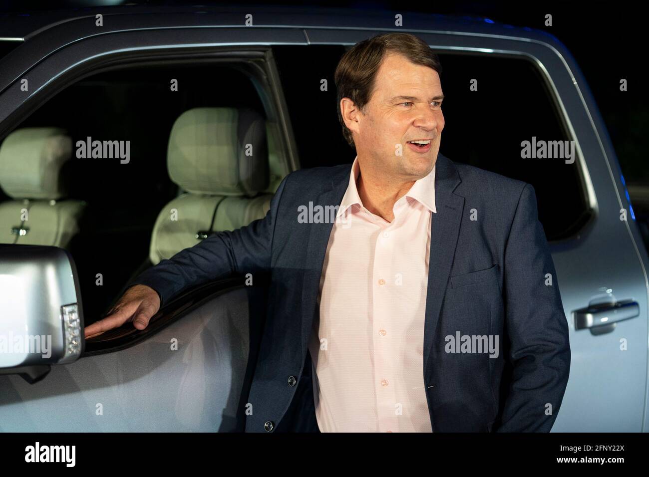 Dearborn, USA. 19th May, 2021. Ford Motor Company CEO Jim Farley speaks ...