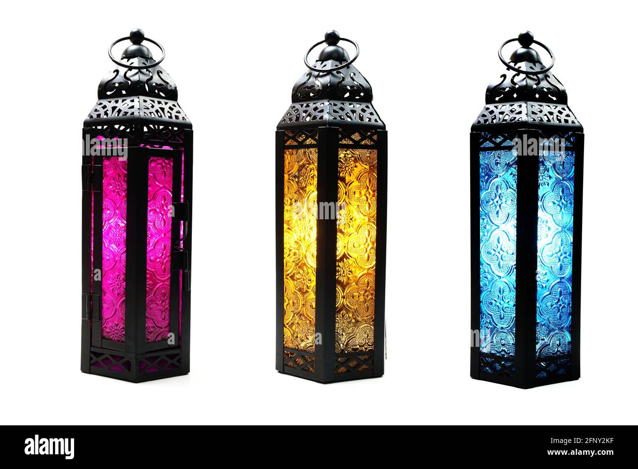 Ramadan Lantern Arabic decoration isolated on white background Stock ...