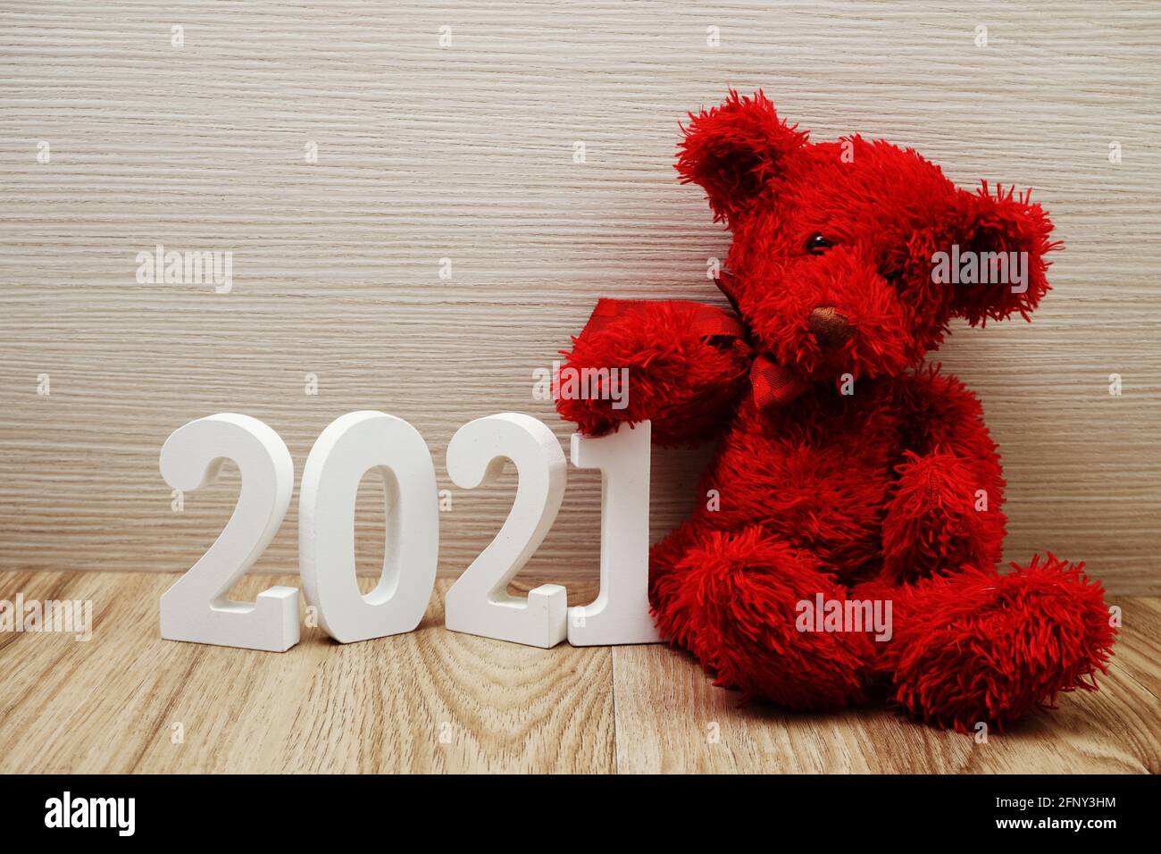 Happy new year teddy bear hi-res stock photography and images - Alamy