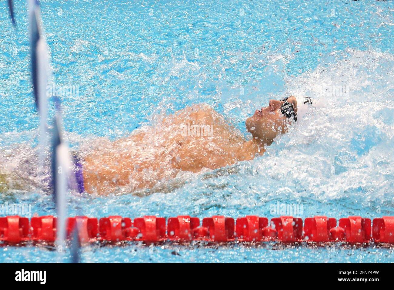 Mewen Tomac of France 1/2 Final in the 100 m BACKSTROKE during the 2021 ...
