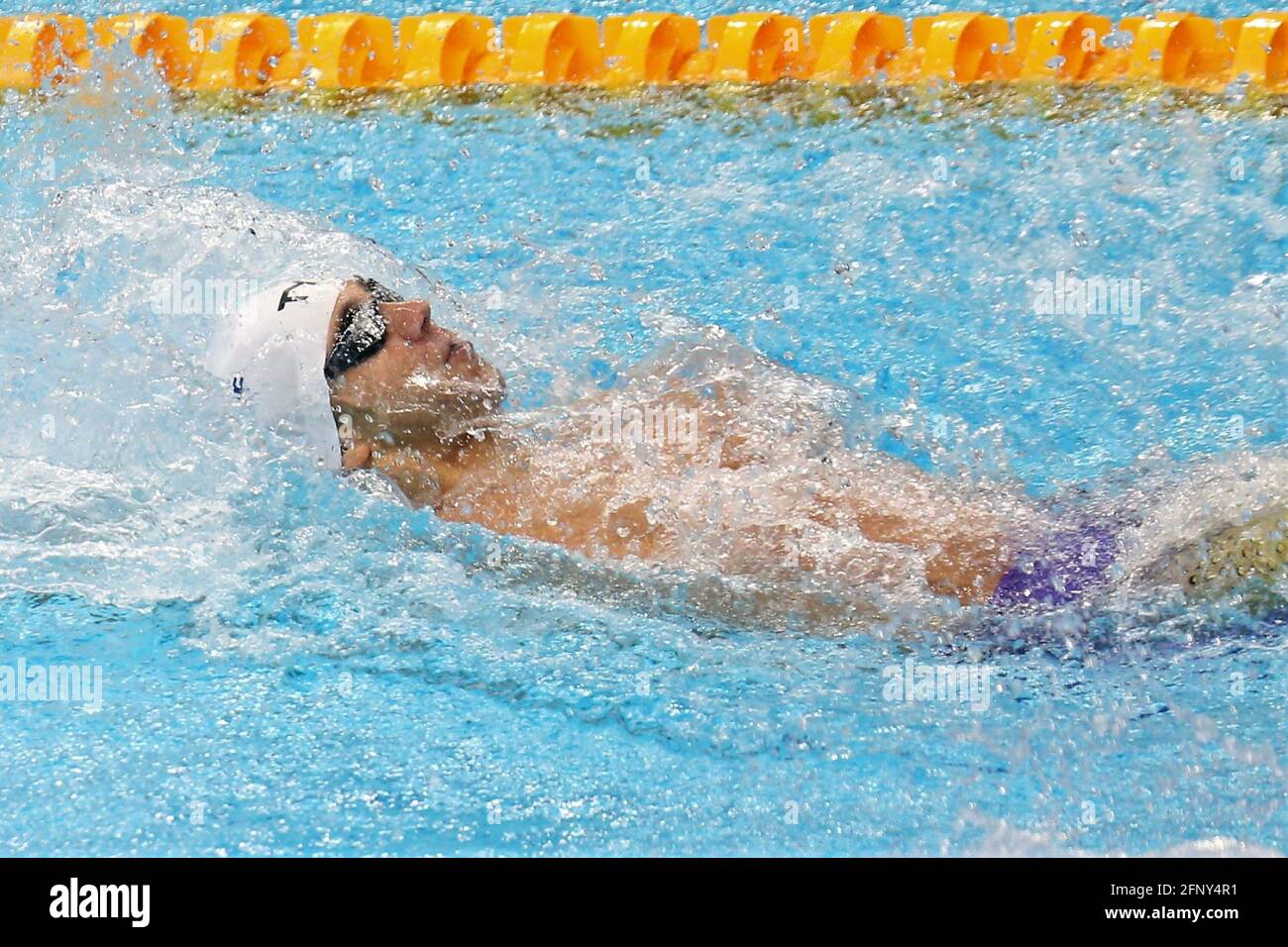 Mewen Tomac of France 1/2 Final in the 100 m BACKSTROKE during the 2021 ...