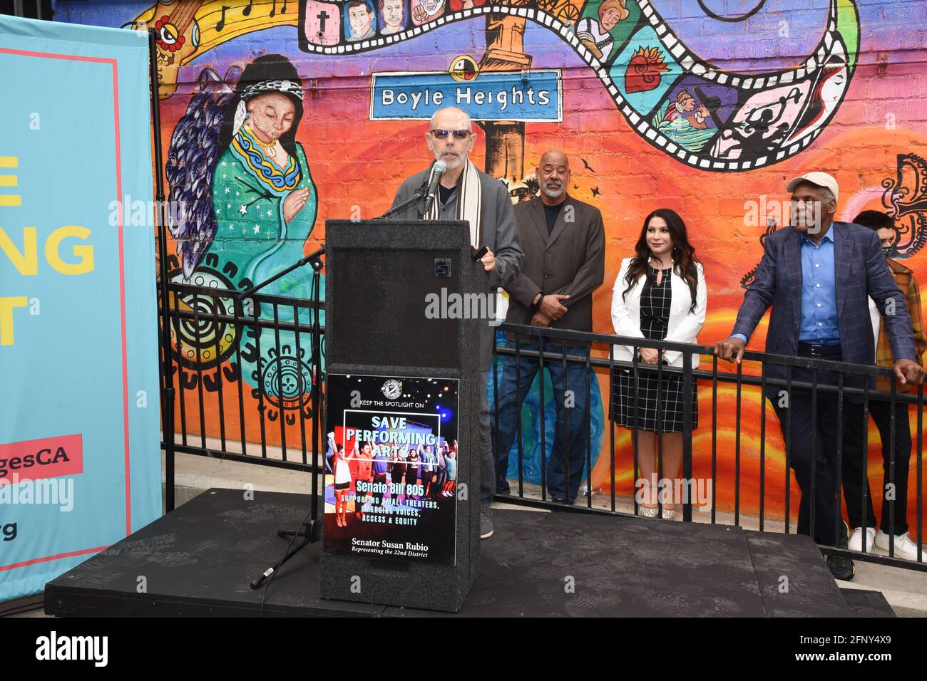 May 19, 2021: Joe Spano speaks during State Senator Susan Rubio's ...