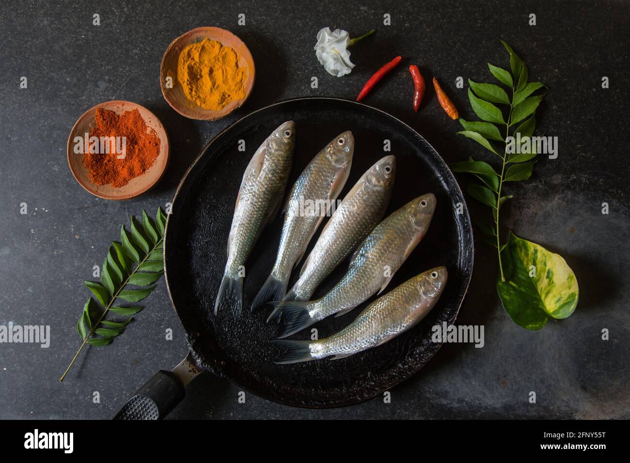 Top view uncooked fish hi-res stock photography and images - Alamy