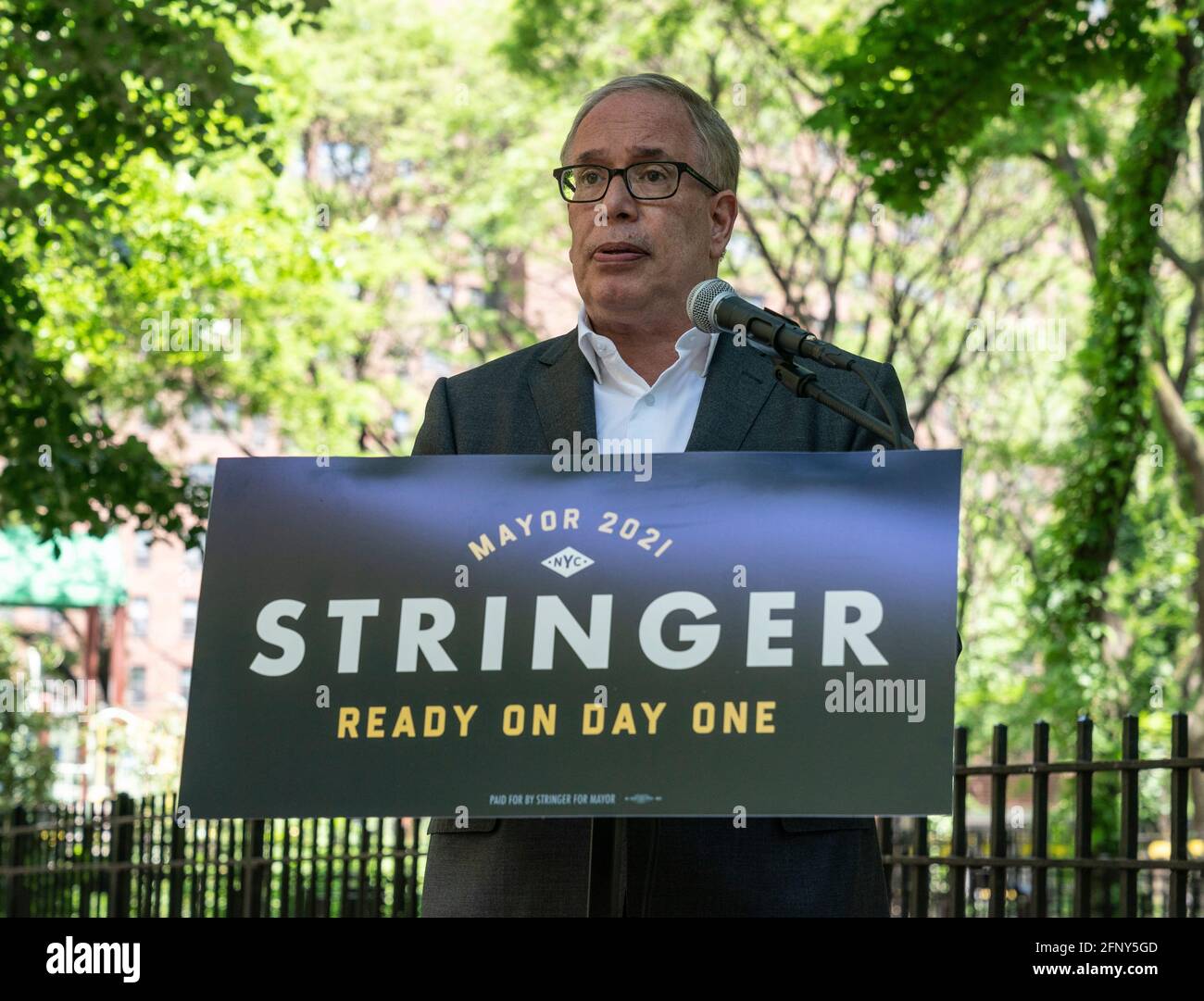 New York, NY - May 19, 2021: Mayoral candidate Scott Stringer made a ...